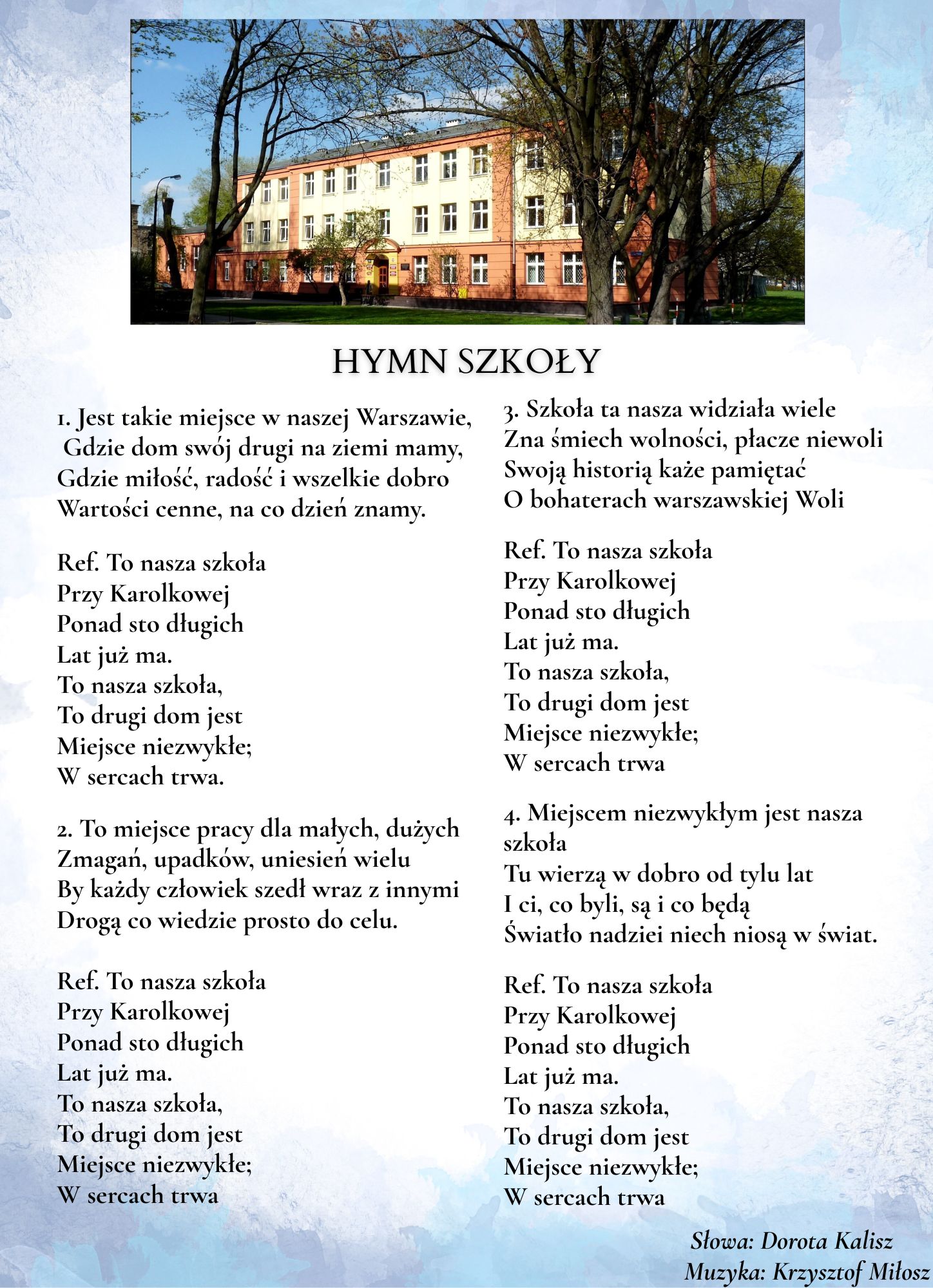 Hymn szkoły | Szkoła Podstawowa Nr 147 w Warszawie